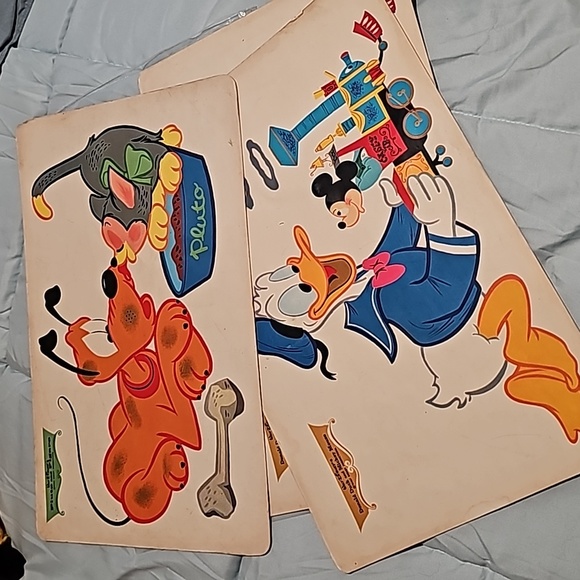 Disney | Dining | Vintage 96s Disney Plastic Laminate Placemats | Poshmark